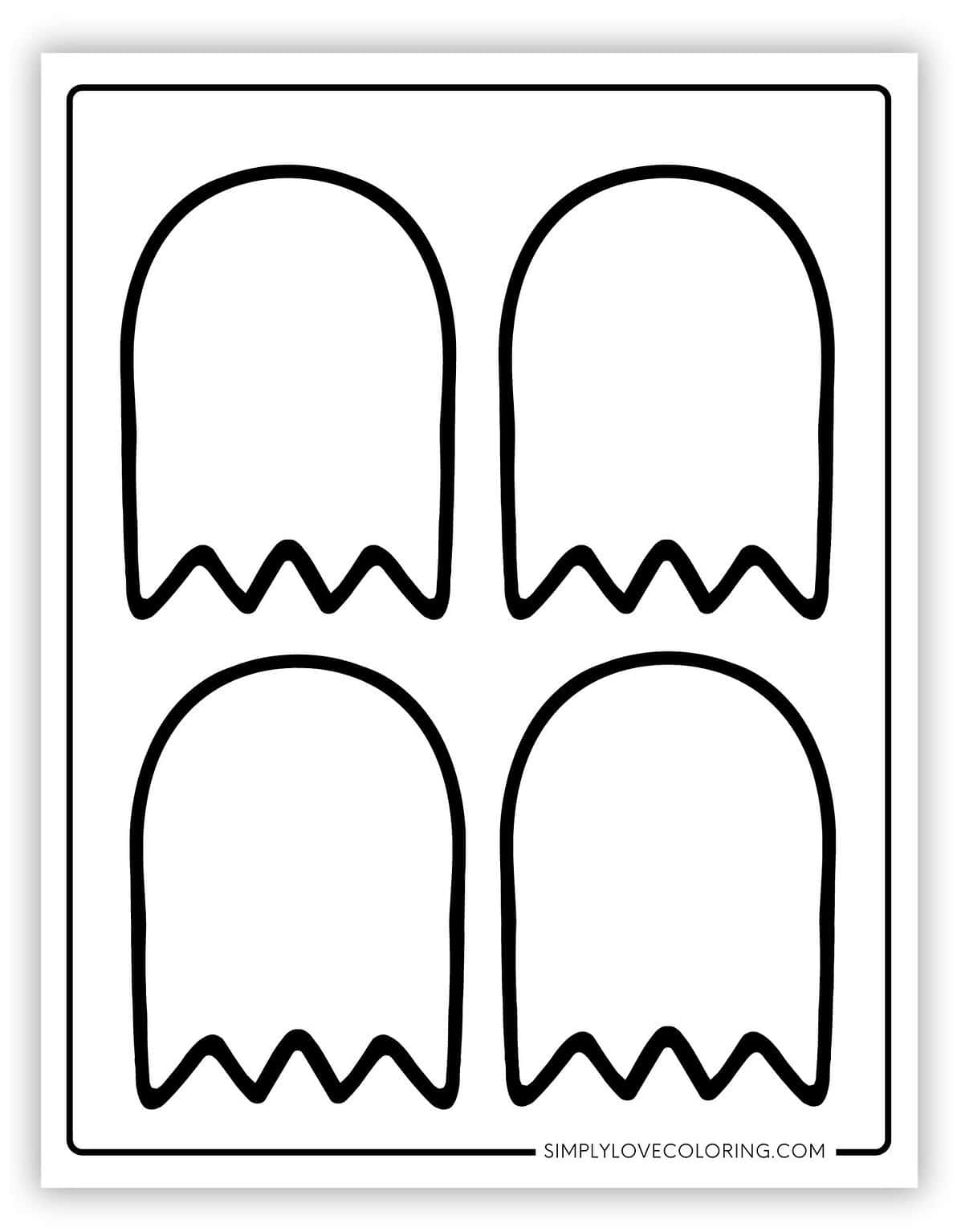 Ghost Templates (Free PDF Printables) - Simply Love Coloring
