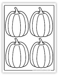Pumpkin Templates (Free PDF Printables) - Simply Love Coloring
