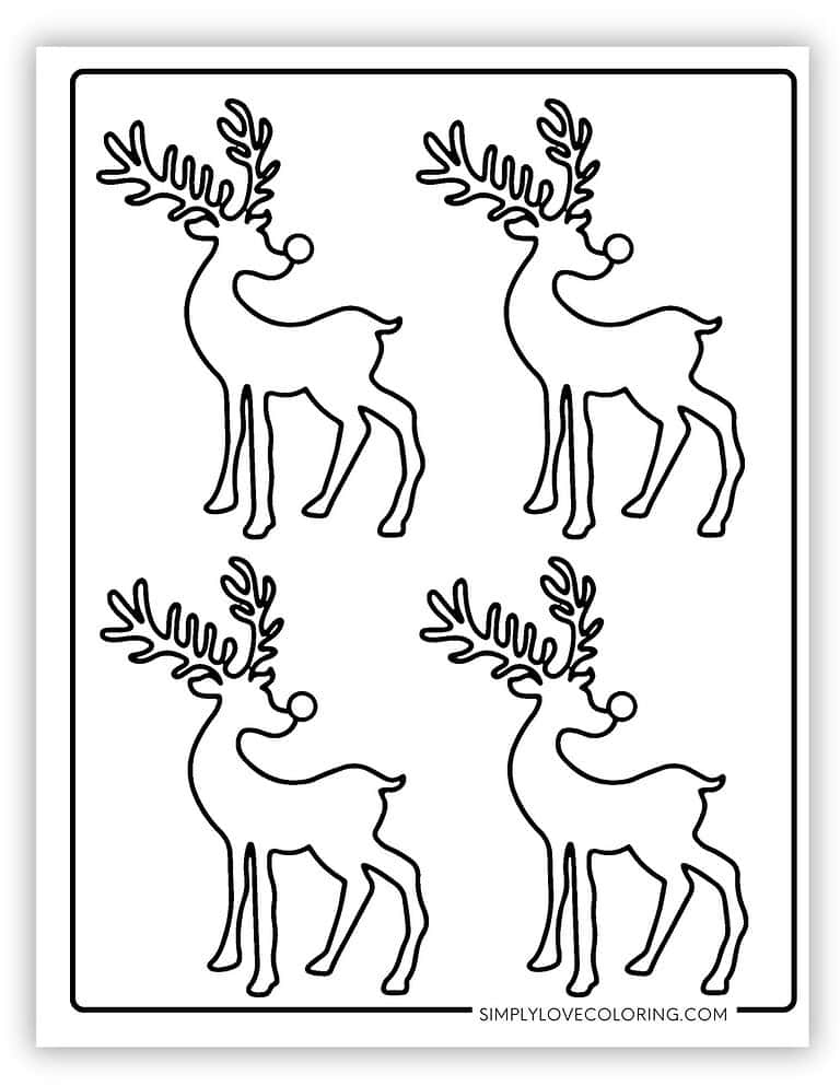 Reindeer Templates (Free PDF Printables) - Simply Love Coloring