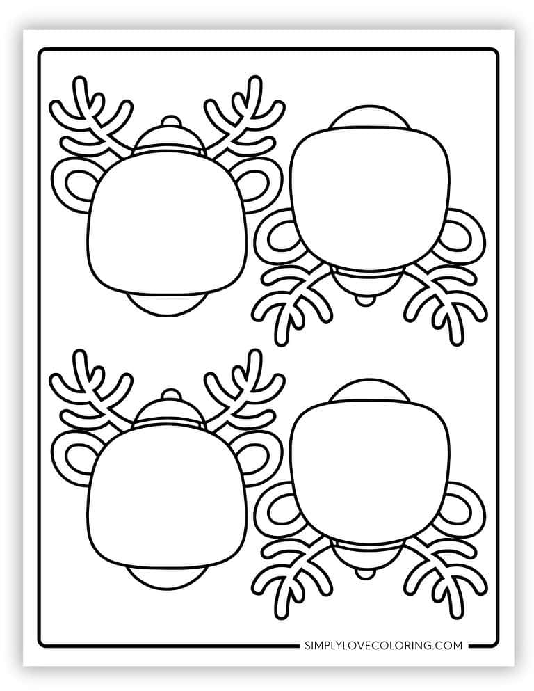 Reindeer Templates (Free PDF Printables) - Simply Love Coloring
