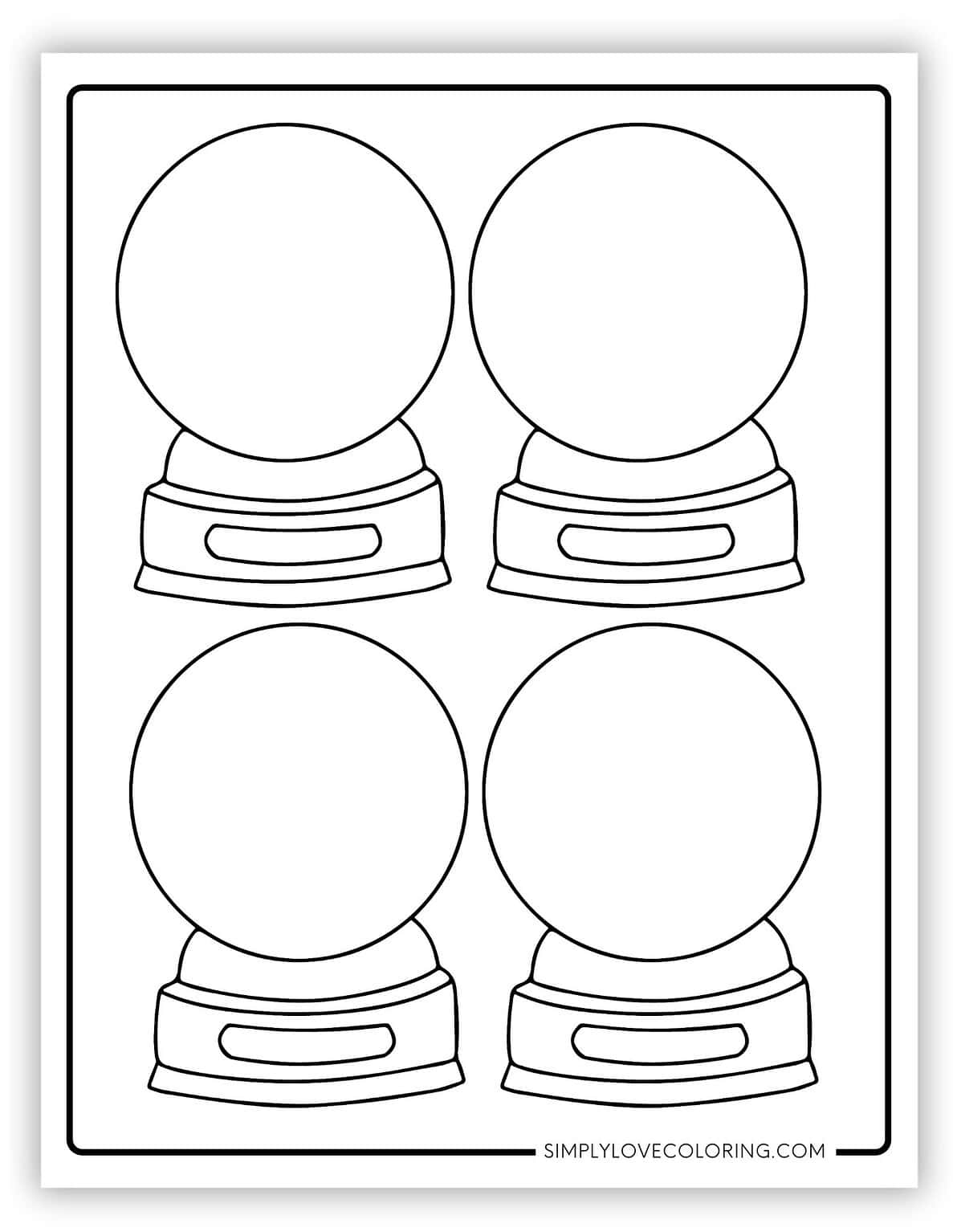 Snow Globe Templates (Free PDF Printables) - Simply Love Coloring