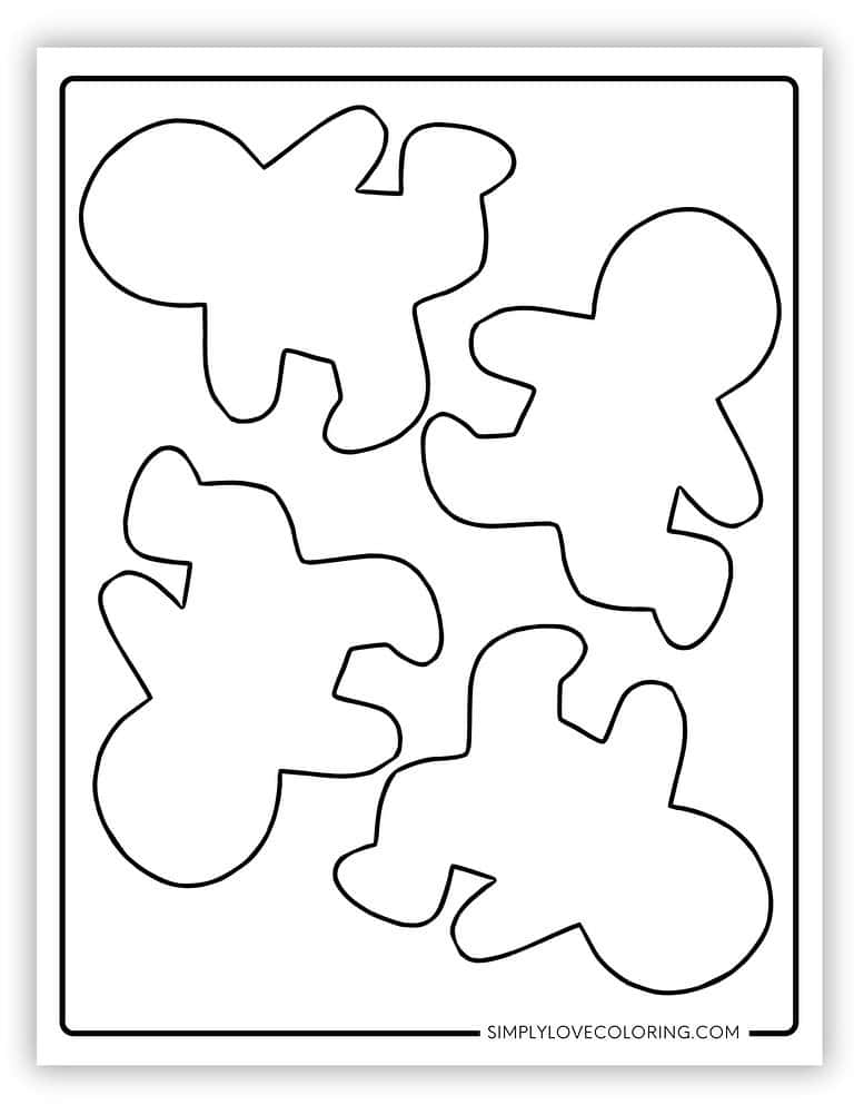 Gingerbread Man Templates (Free PDF Printables) - Simply Love Coloring