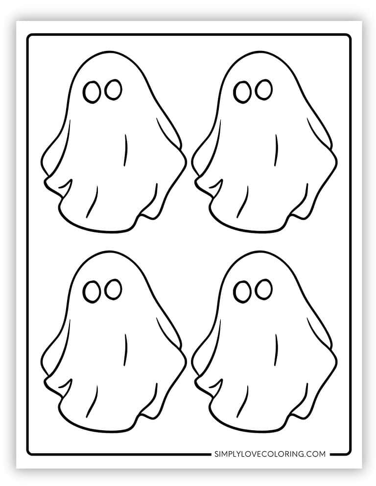 Ghost Templates (Free PDF Printables) - Simply Love Coloring