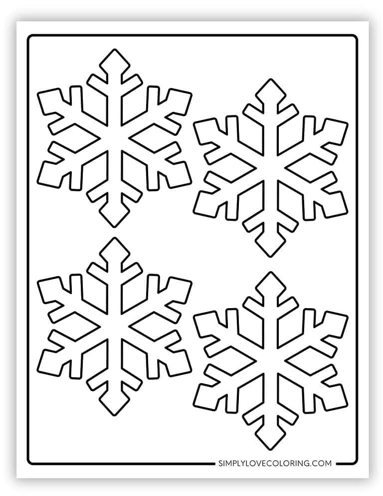 Snowflake Templates (Free PDF Printables) - Simply Love Coloring