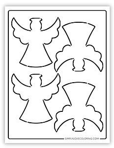 Angel Templates (Free PDF Printables) - Simply Love Coloring