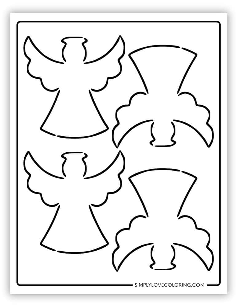 Angel Templates (Free PDF Printables) - Simply Love Coloring