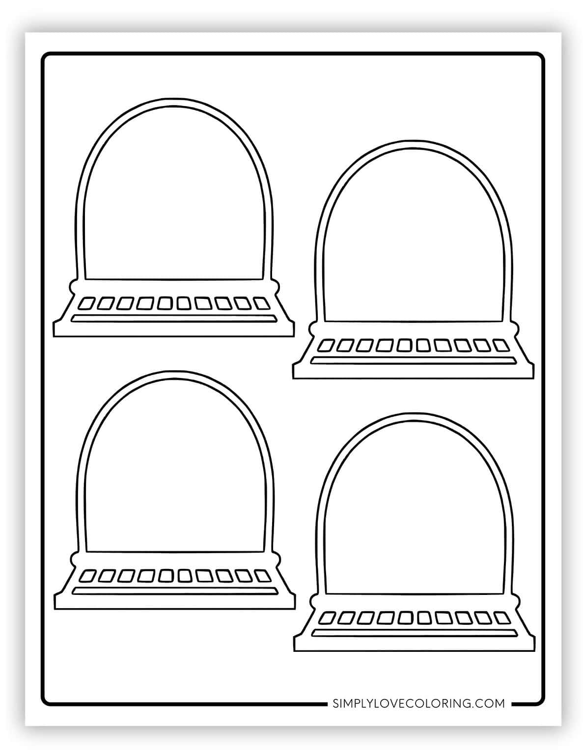 Snow Globe Templates (Free PDF Printables) - Simply Love Coloring