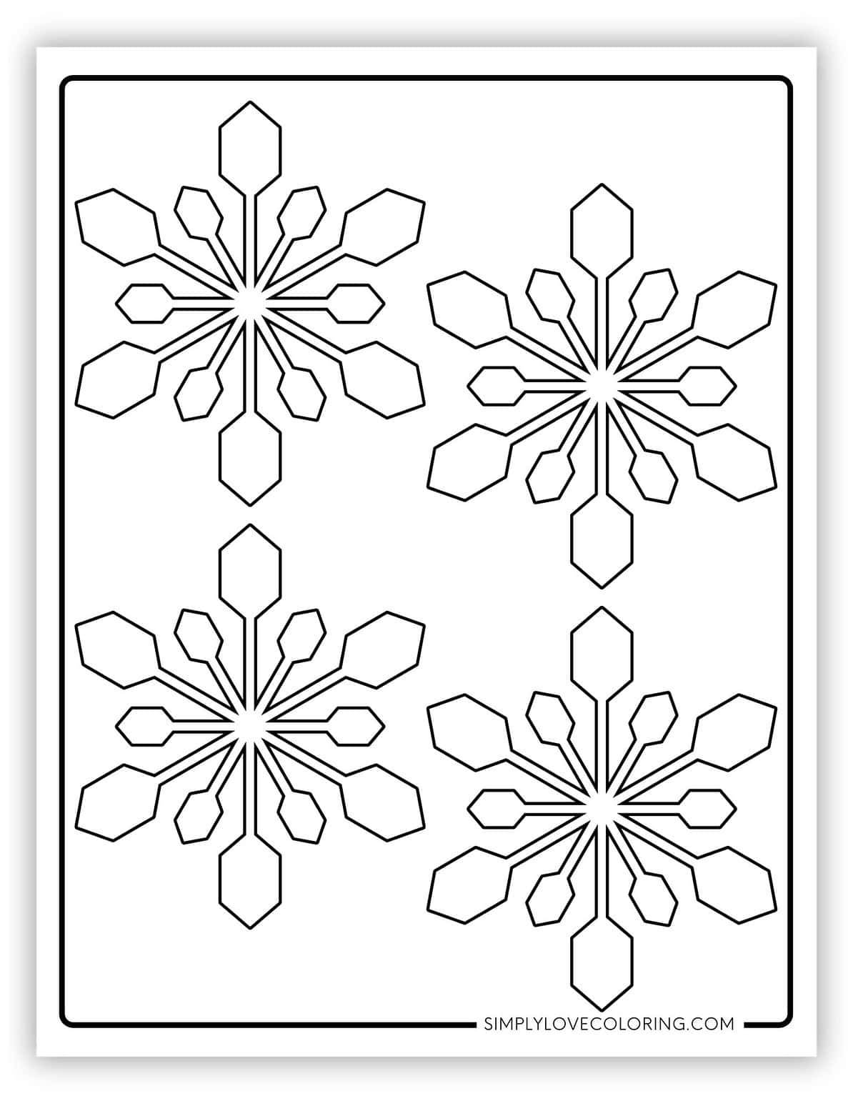 Snowflake Templates (Free PDF Printables) - Simply Love Coloring