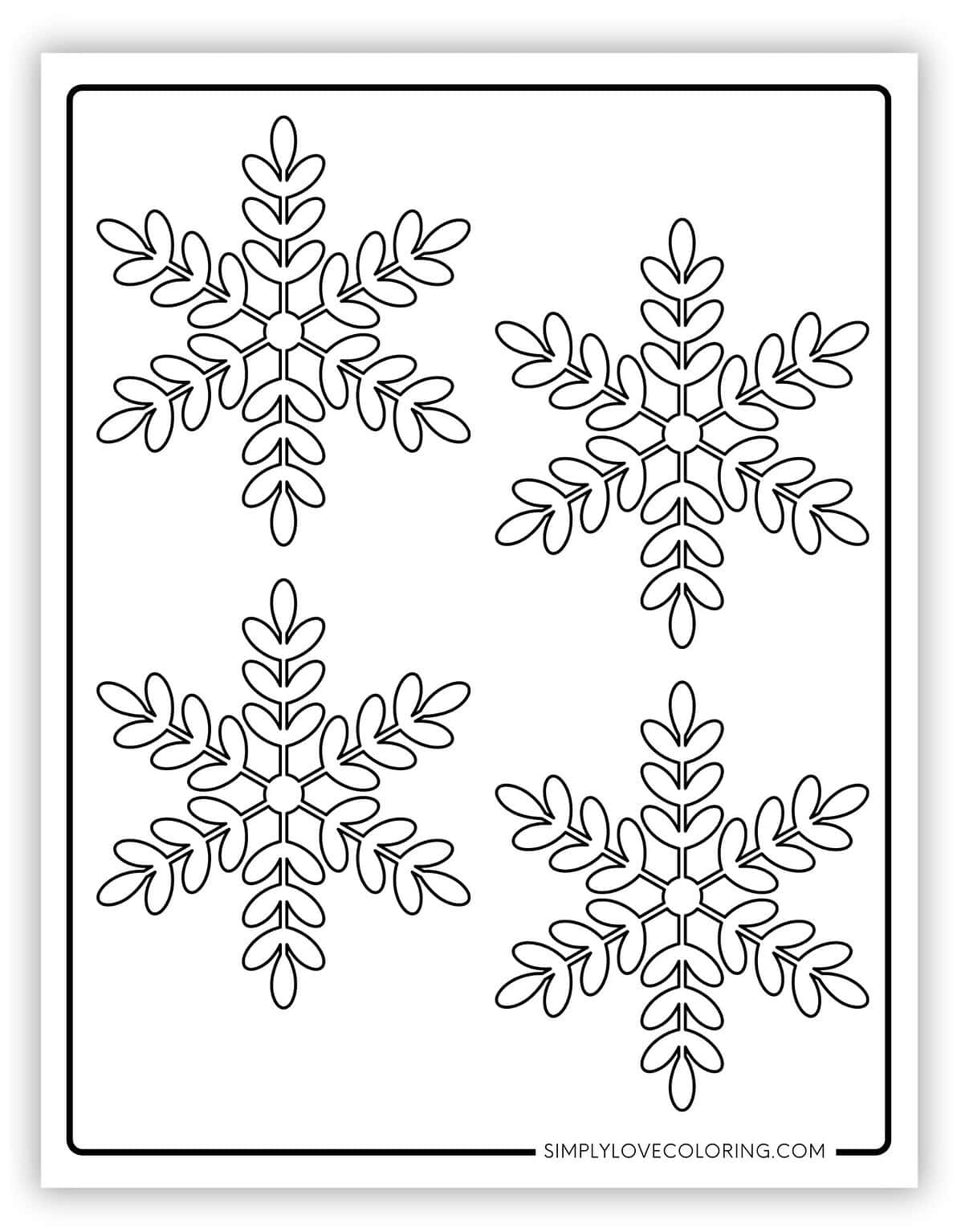 Snowflake Templates (Free PDF Printables) - Simply Love Coloring