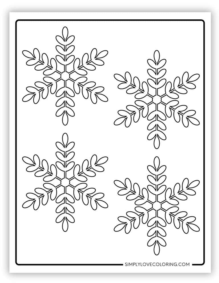Snowflake Templates (Free PDF Printables) - Simply Love Coloring