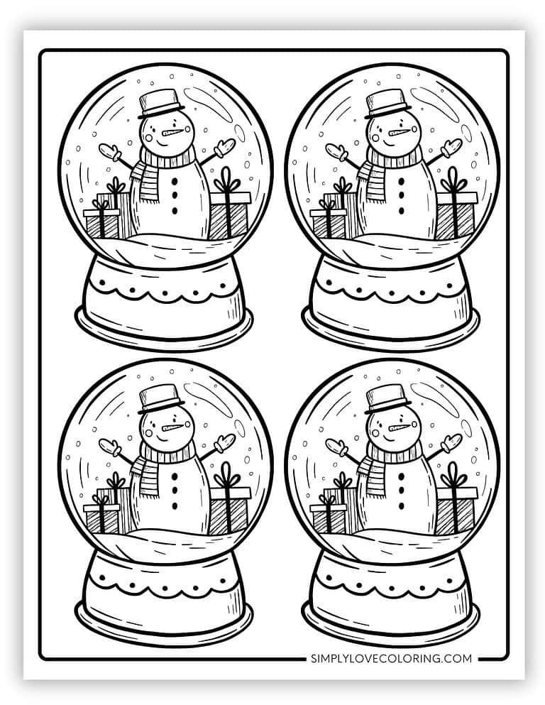 Snow Globe Templates (Free PDF Printables) - Simply Love Coloring