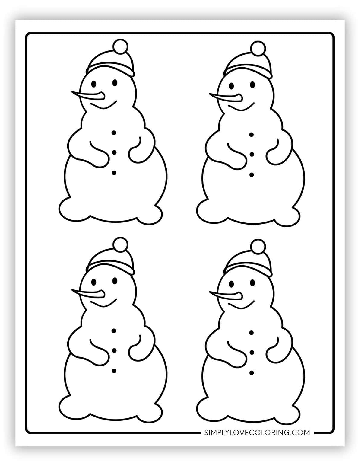 Snowman Templates (Free PDF Printables) - Simply Love Coloring