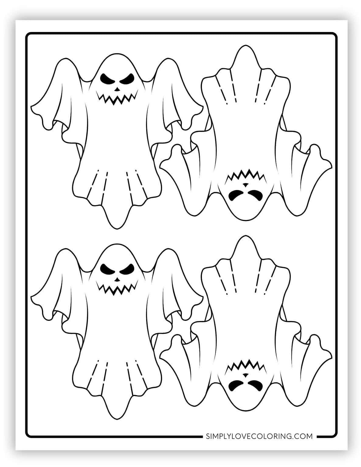 Ghost Templates (Free PDF Printables) - Simply Love Coloring