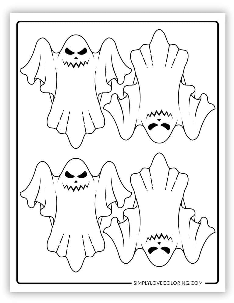 Ghost Templates (Free PDF Printables) - Simply Love Coloring
