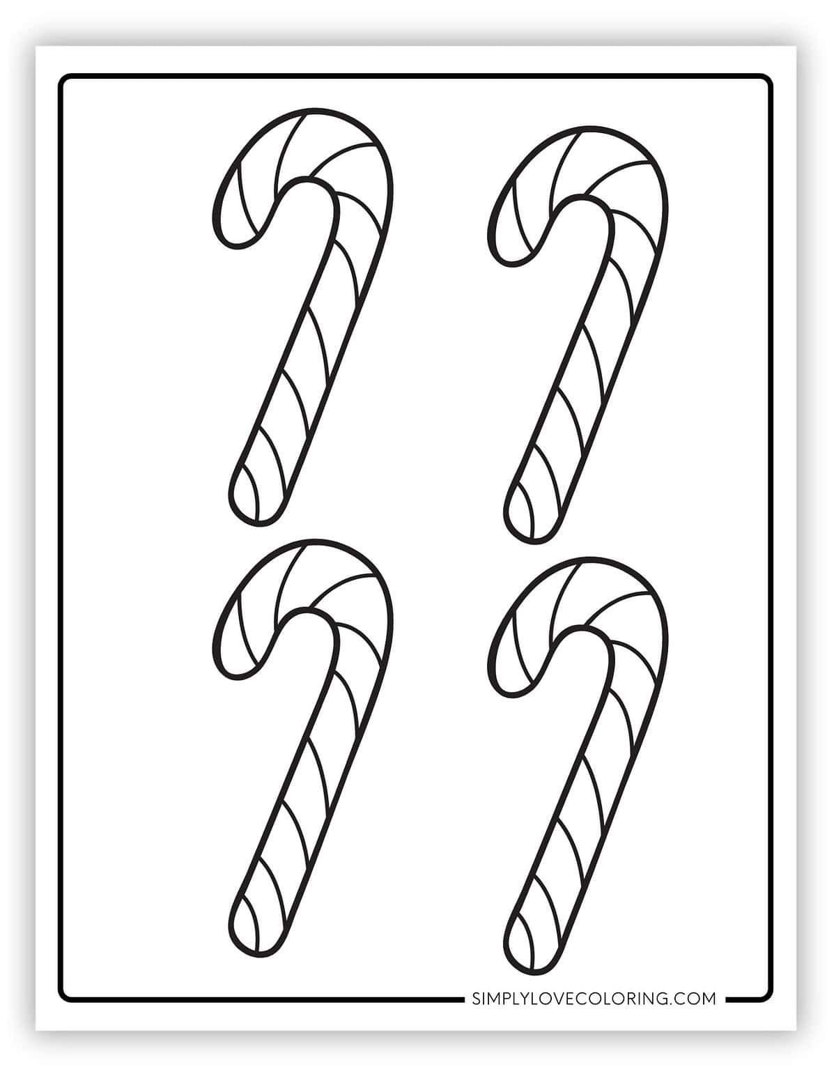 Candy Cane Templates (Free PDF Printables) - Simply Love Coloring