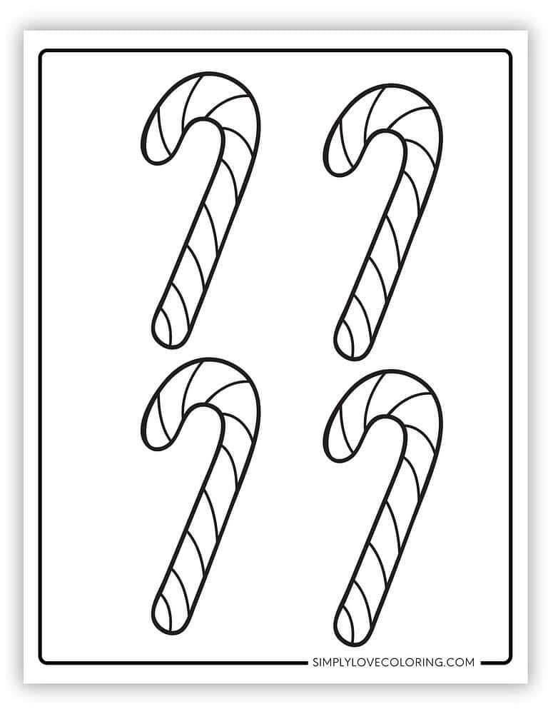Candy Cane Templates (Free PDF Printables) - Simply Love Coloring