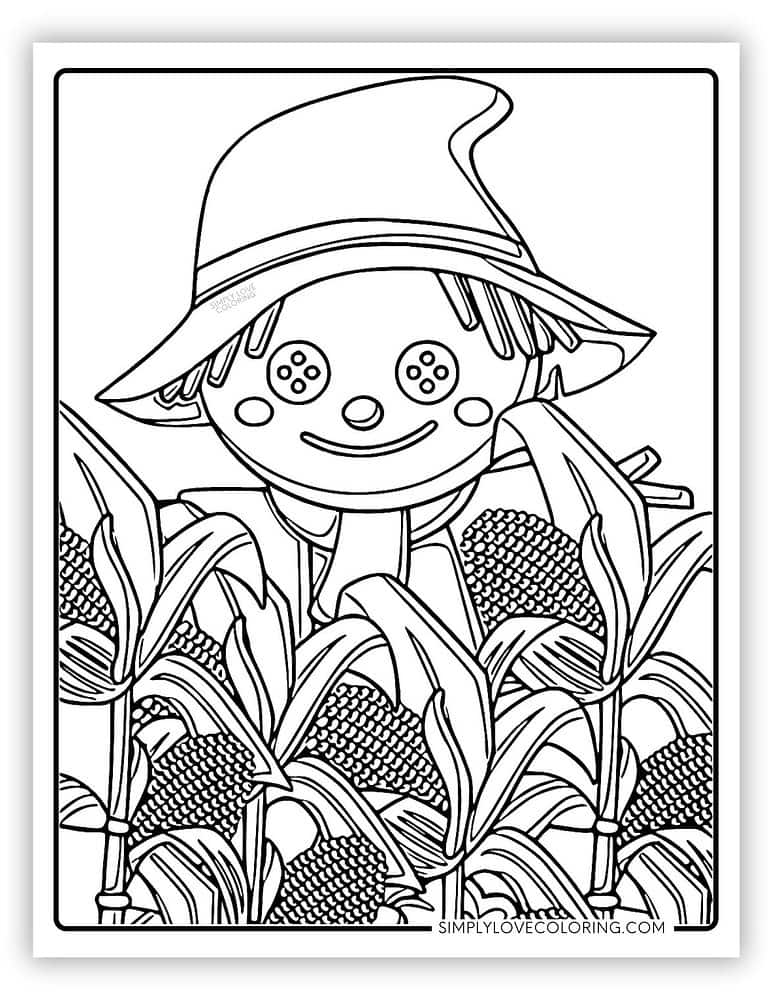 Scarecrow Coloring Pages (Free PDF Printables) - Simply Love Coloring