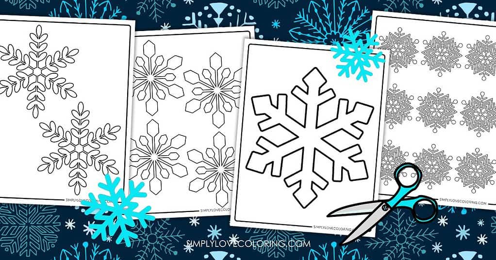 Snowflake Templates (Free PDF Printables) - Simply Love Coloring