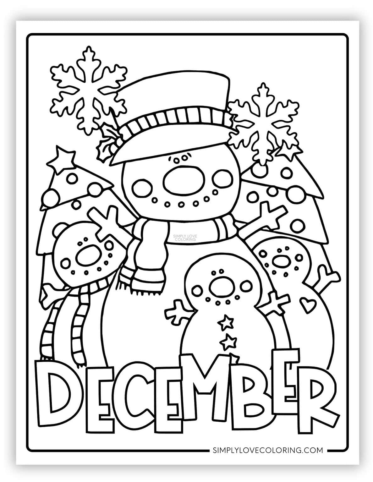 December Coloring Pages (Free PDF Printables) - Simply Love Coloring