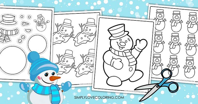 Snowman Templates (Free PDF Printables) - Simply Love Coloring