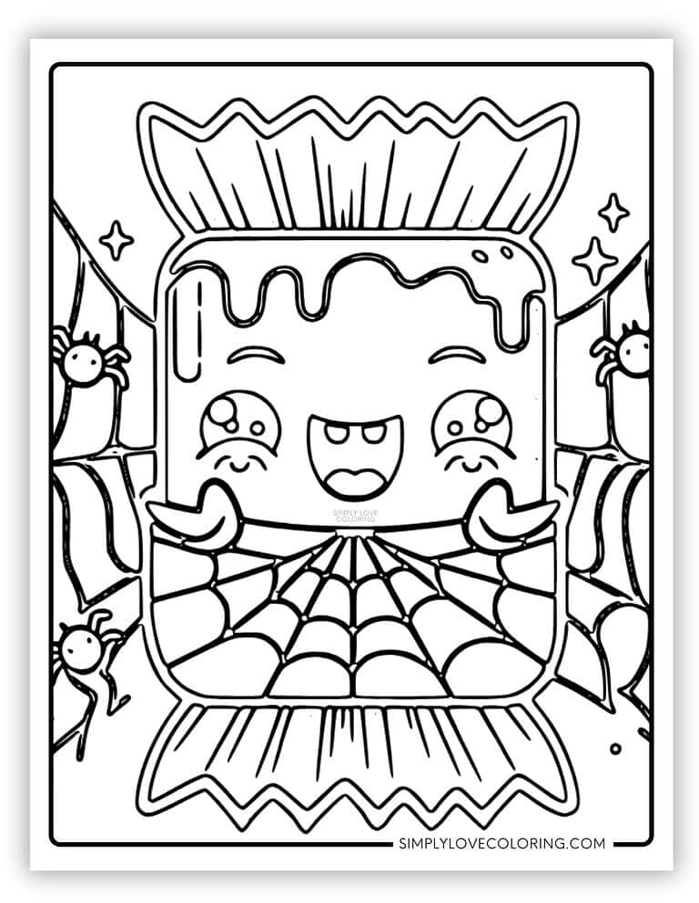 Halloween Candy Coloring Pages (Free PDF Printables) - Simply Love Coloring