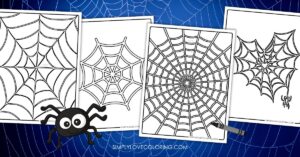 Spider Web Coloring Pages (Free PDF Printables) - Simply Love Coloring