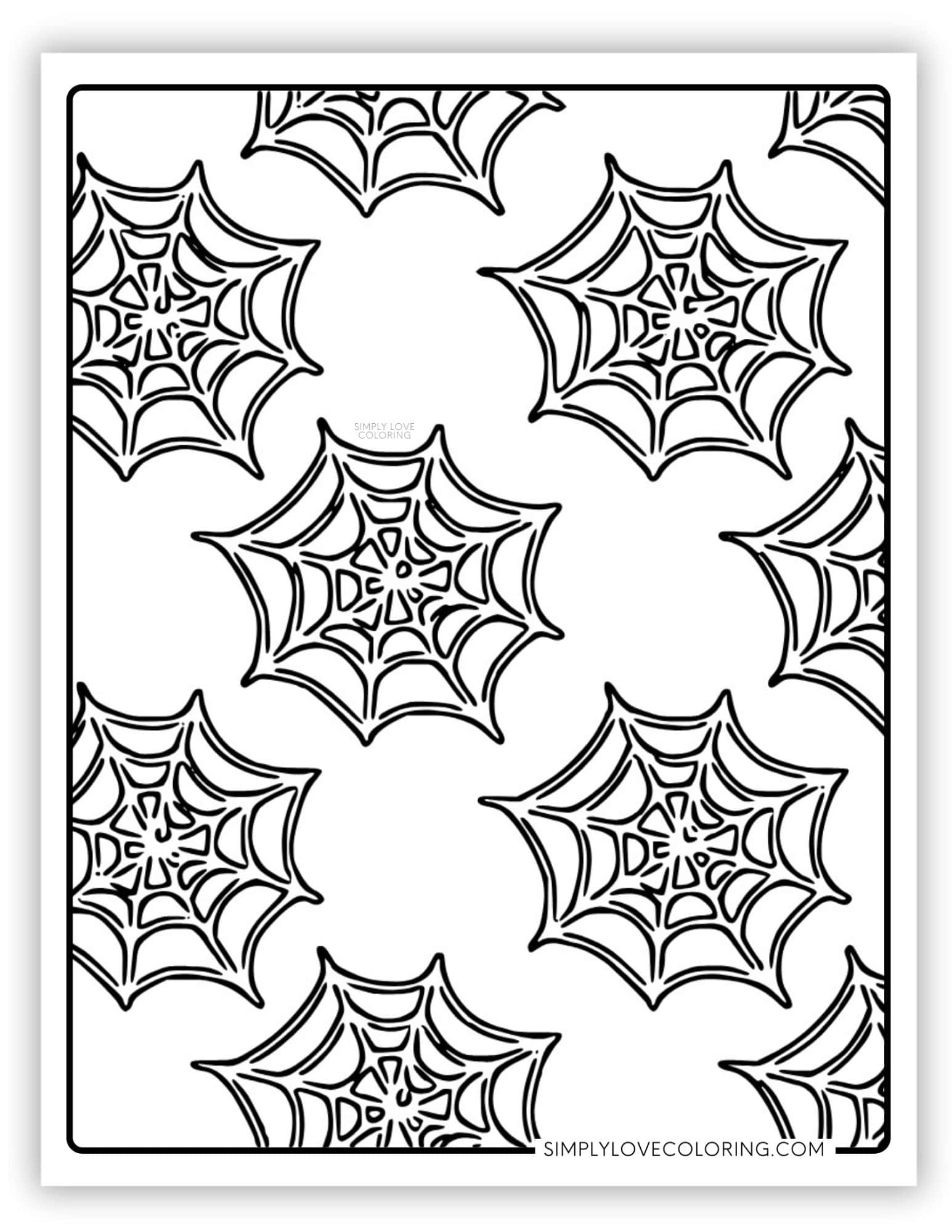 Spider Web Coloring Pages (Free PDF Printables) - Simply Love Coloring
