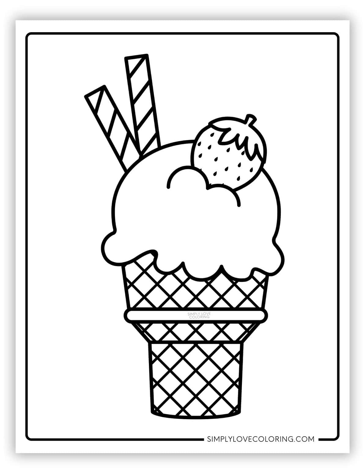 Ice Cream Coloring Pages (Free PDF Printables) - Simply Love Coloring