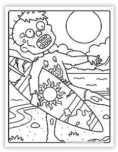 Zombie Coloring Pages (Free PDF Printables) - Simply Love Coloring