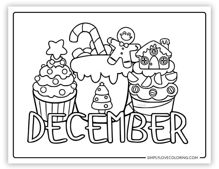 December Coloring Pages (Free PDF Printables) - Simply Love Coloring