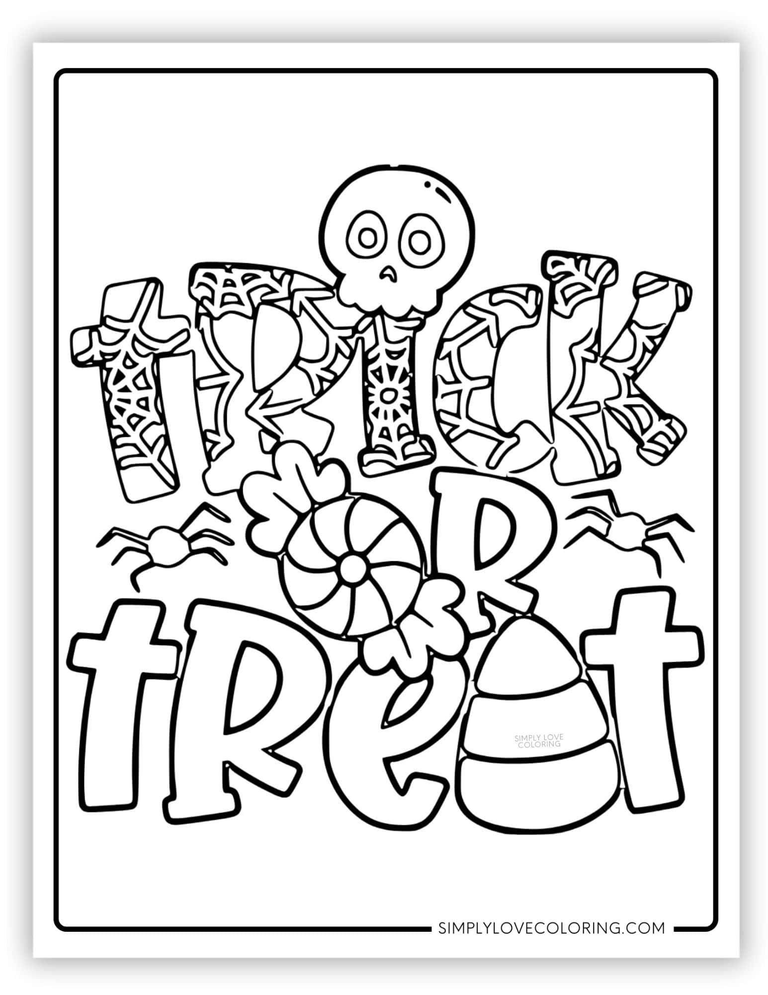 Trick or Treat Coloring Pages (Free PDF Printables) - Simply Love Coloring