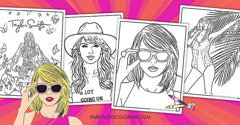 Taylor Swift Coloring Pages (Free PDF Printables) - Simply Love Coloring
