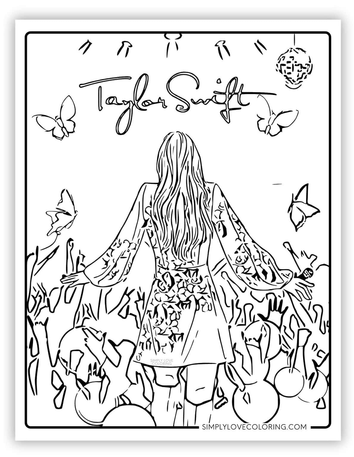 Taylor Swift Coloring Pages (Free PDF Printables) - Simply Love Coloring