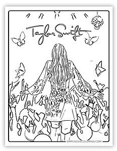 Taylor Swift Coloring Pages (Free PDF Printables) - Simply Love Coloring