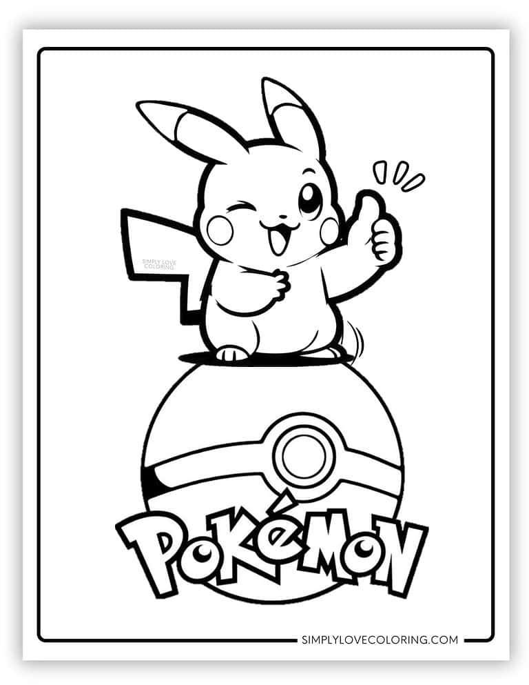 Pikachu Coloring Pages (Free PDF Printables) - Simply Love Coloring