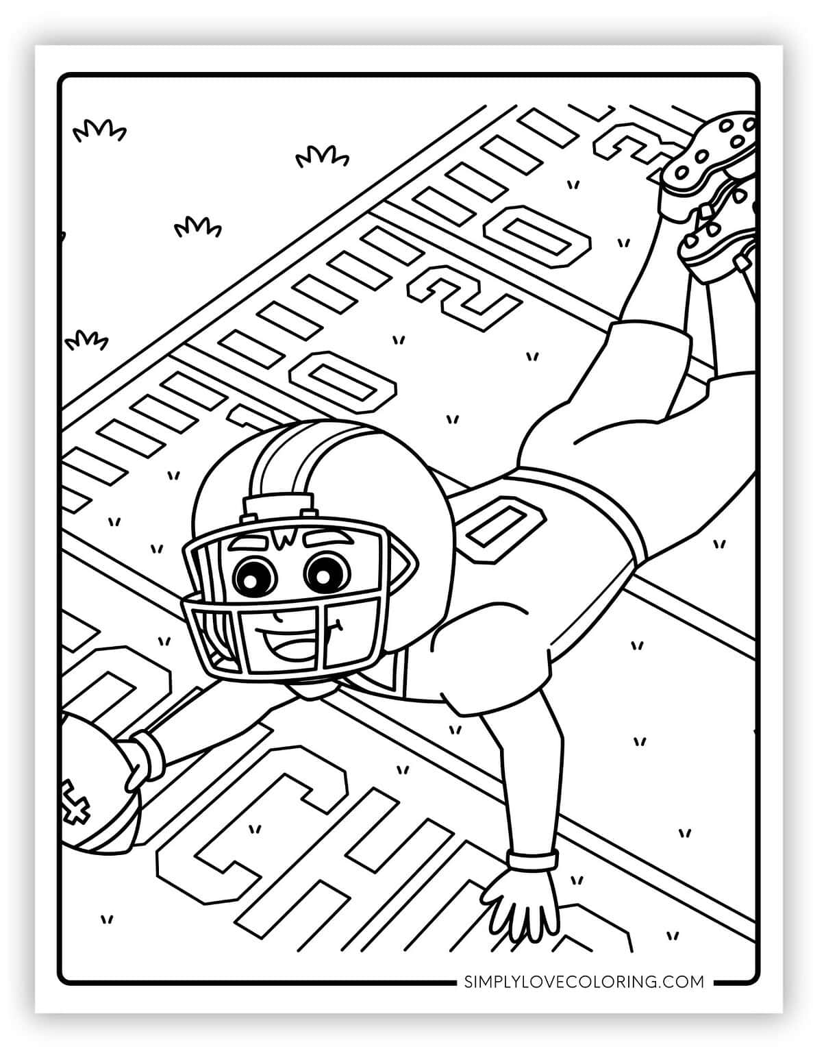 Fun Football Coloring Pages (Free PDF Printables) - Simply Love Coloring
