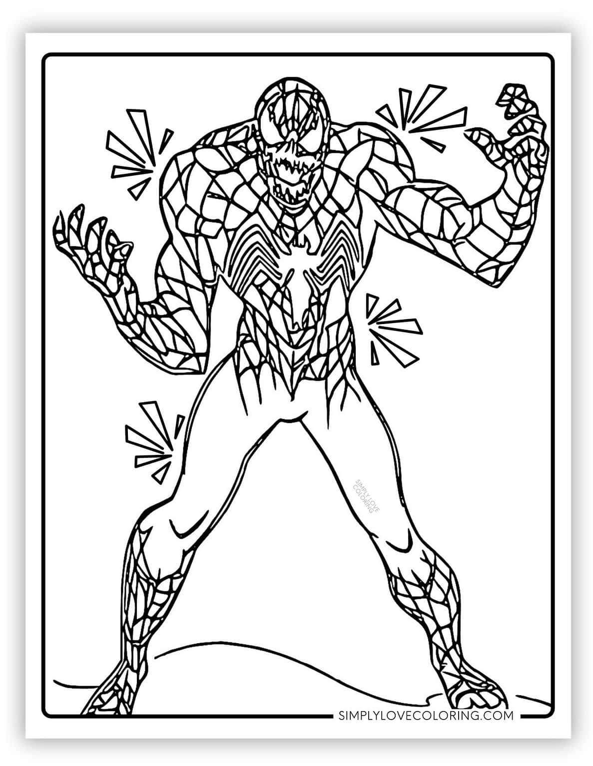 Venom Coloring Pages (Free PDF Printables) - Simply Love Coloring