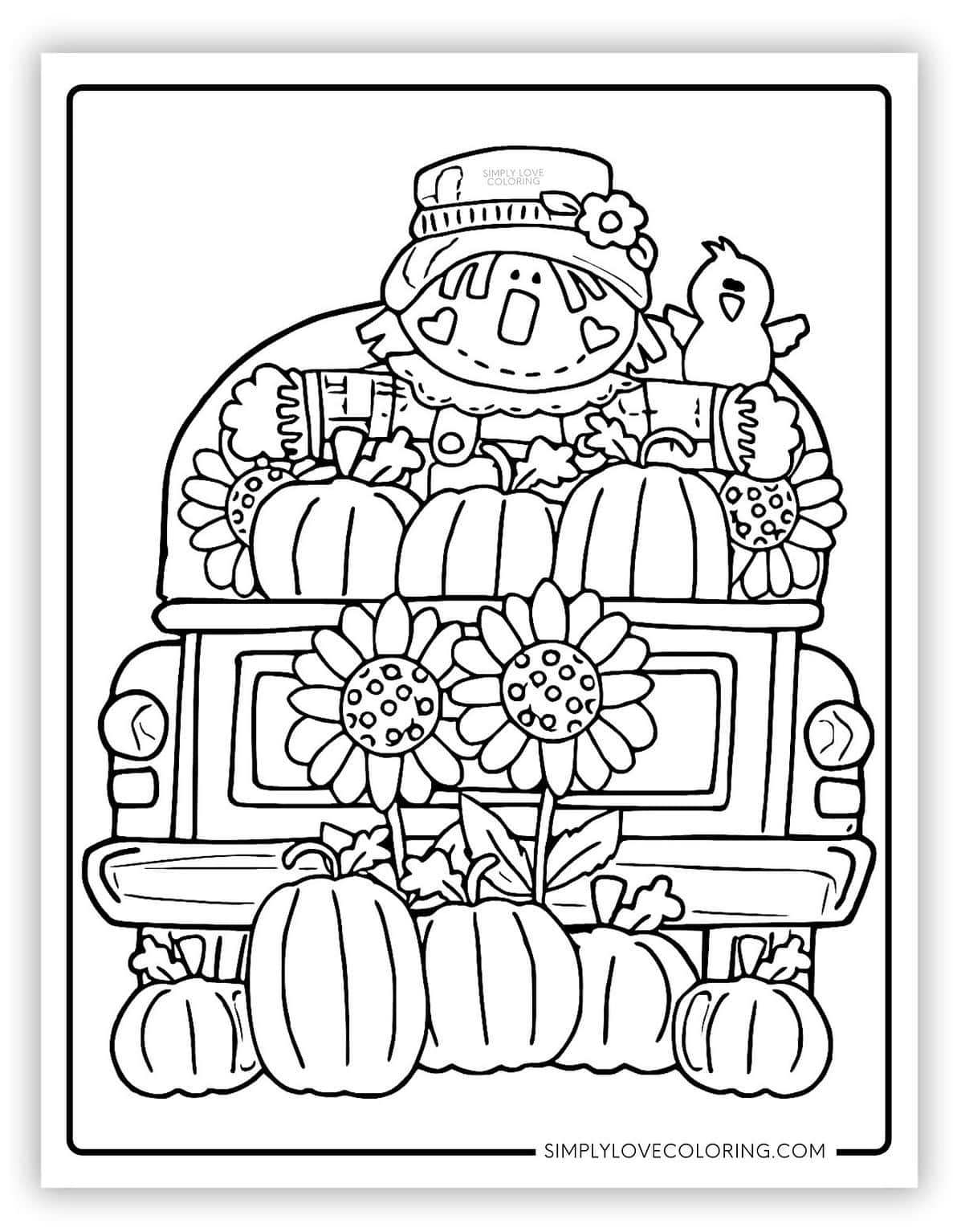 Scarecrow Coloring Pages (Free PDF Printables) - Simply Love Coloring
