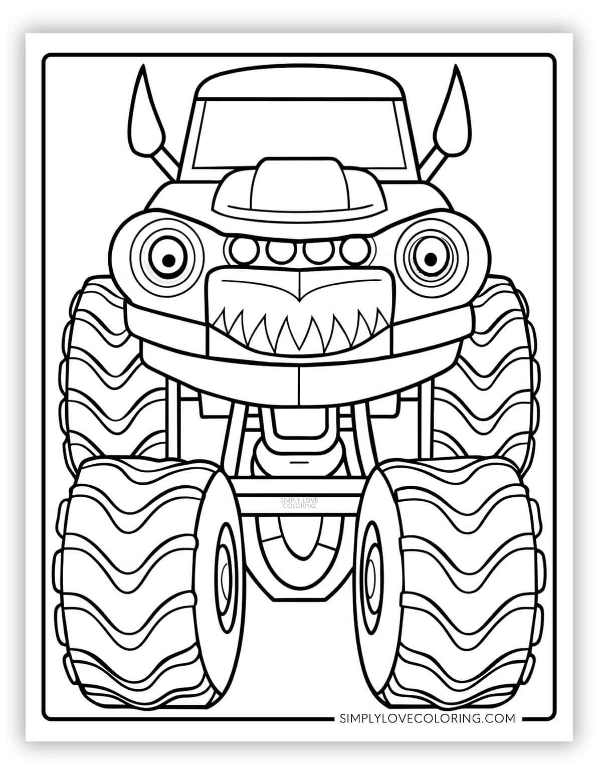 Monster Truck Coloring Pages - Simply Love Coloring