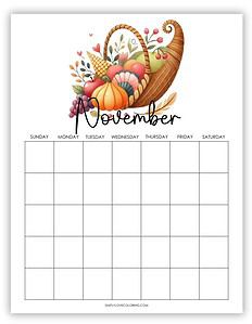 November Planner Printables (Free PDF Downloads) – Simply Love Coloring
