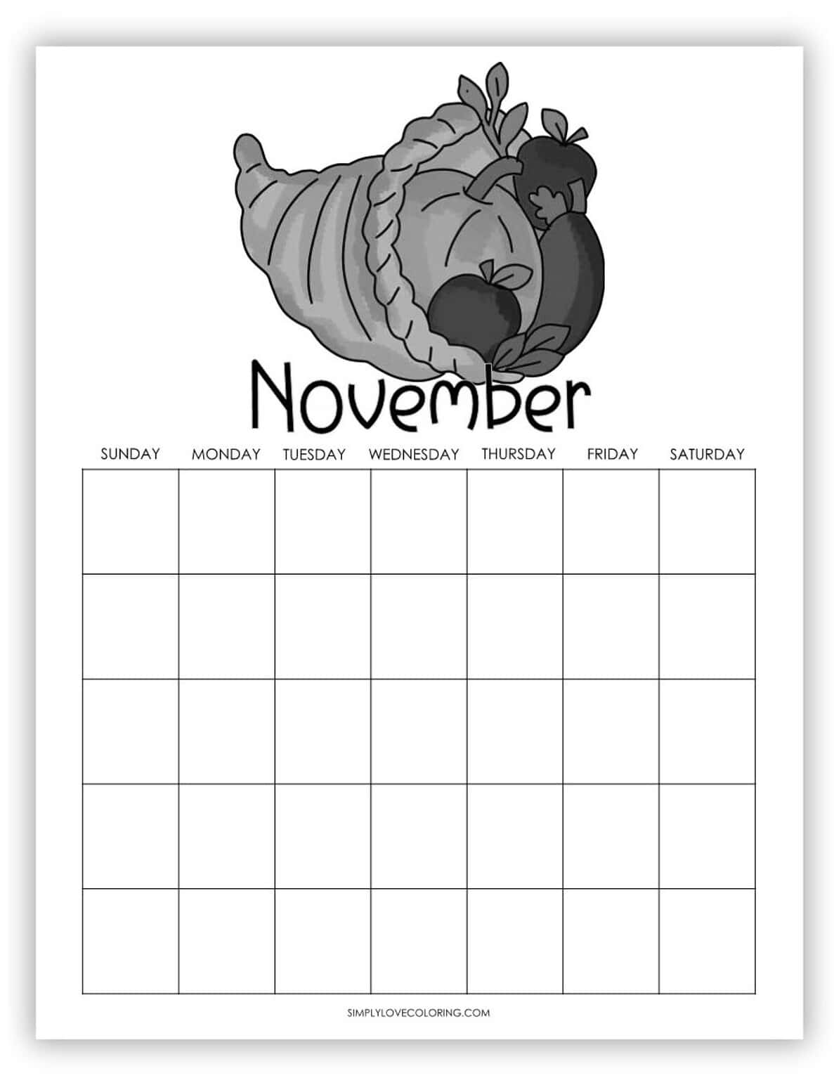 November Planner Printables (Free PDF Downloads) – Simply Love Coloring
