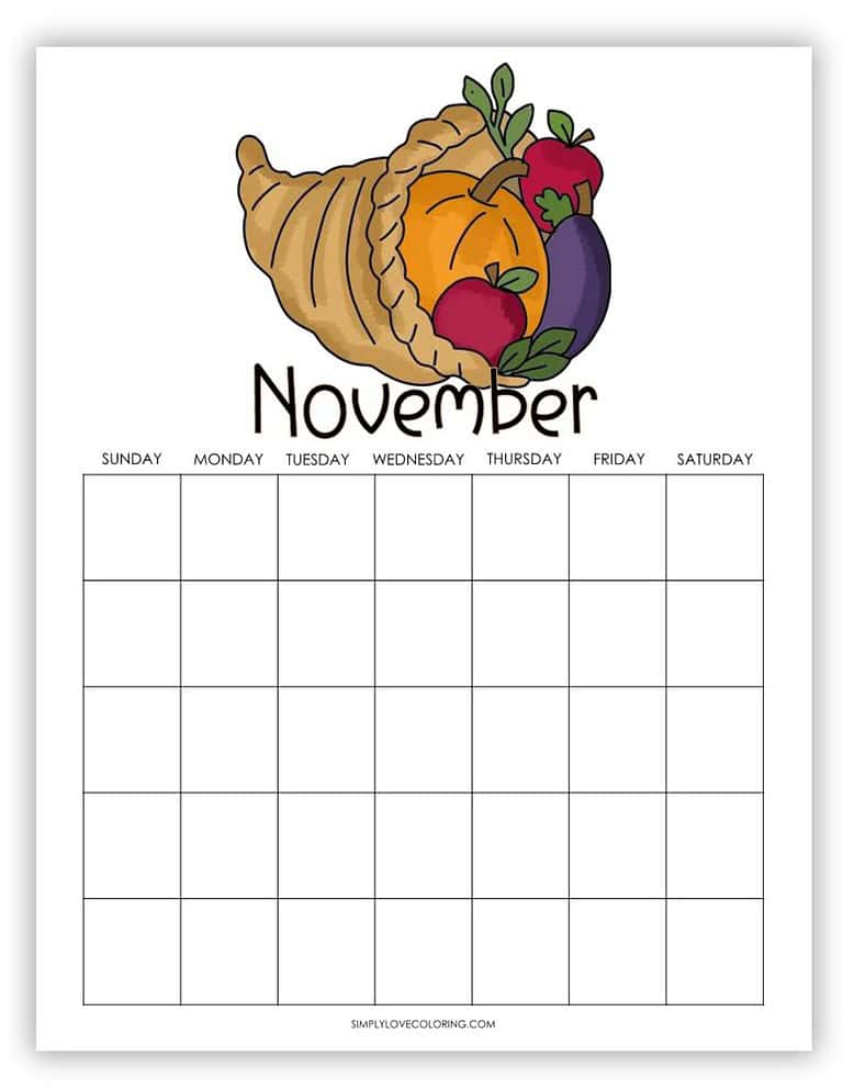 November Planner Printables (Free PDF Downloads) - Simply Love Coloring