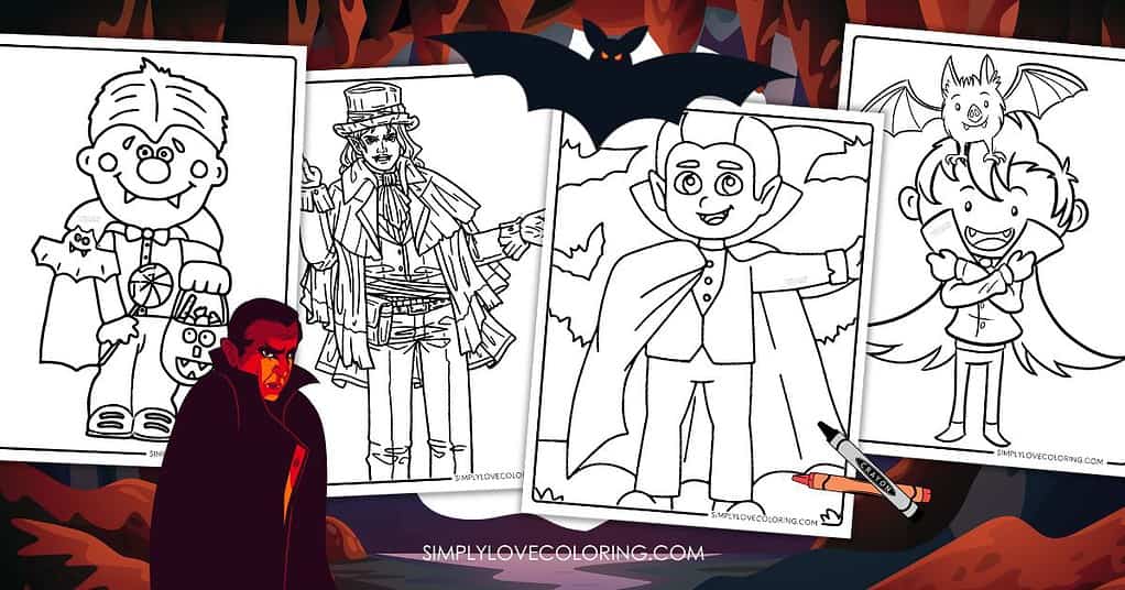 Vampire Coloring Pages (Free PDF Printables) - Simply Love Coloring