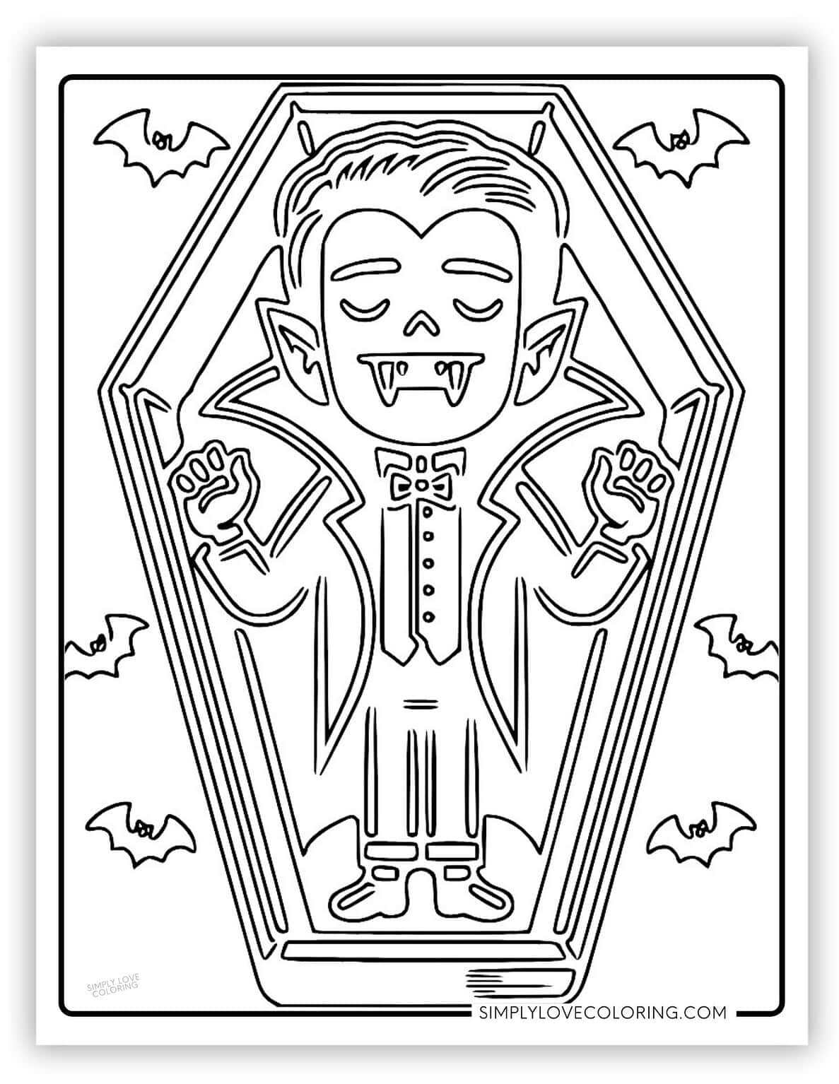 Vampire Coloring Pages (Free PDF Printables) - Simply Love Coloring