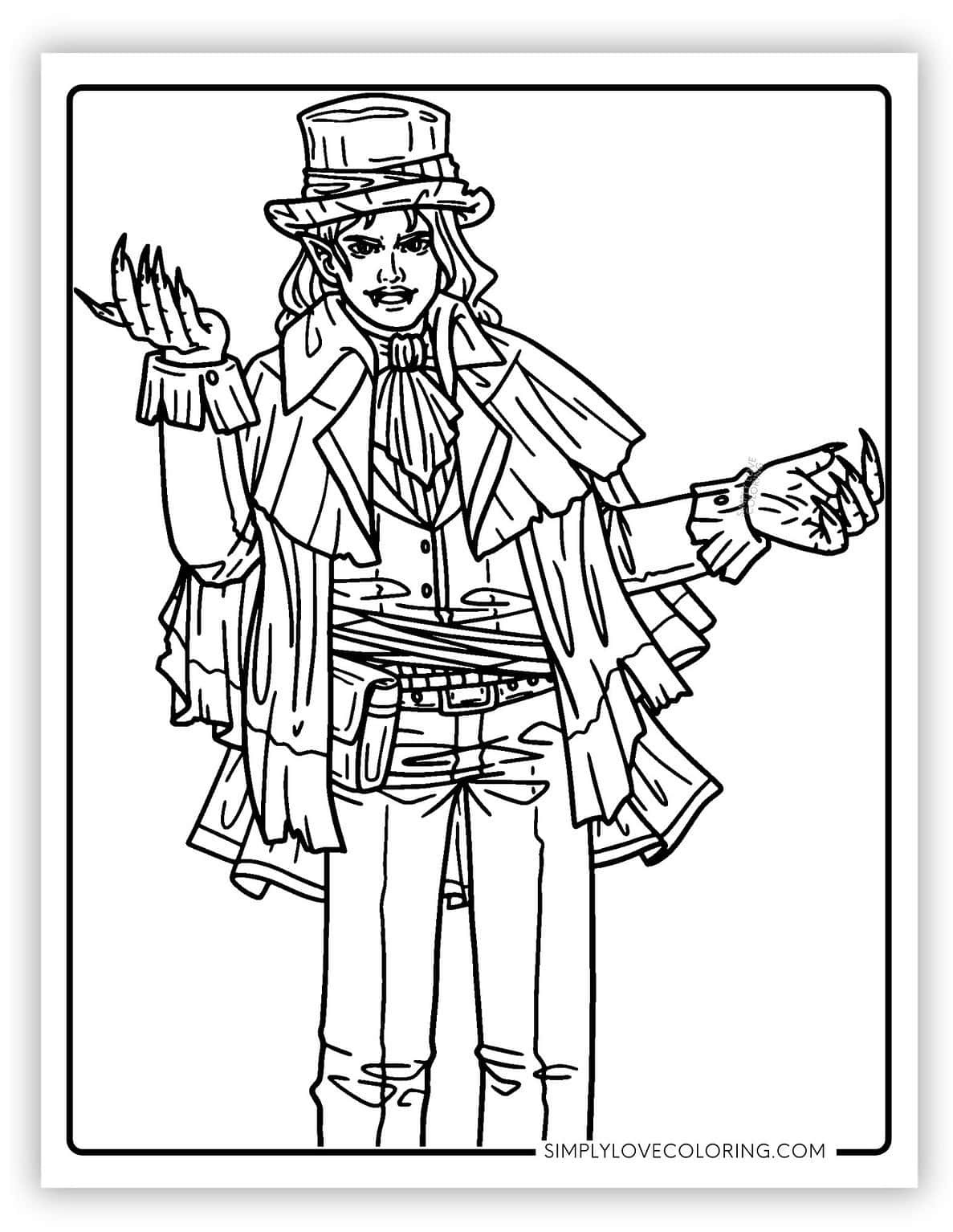 Vampire Coloring Pages (Free PDF Printables) - Simply Love Coloring