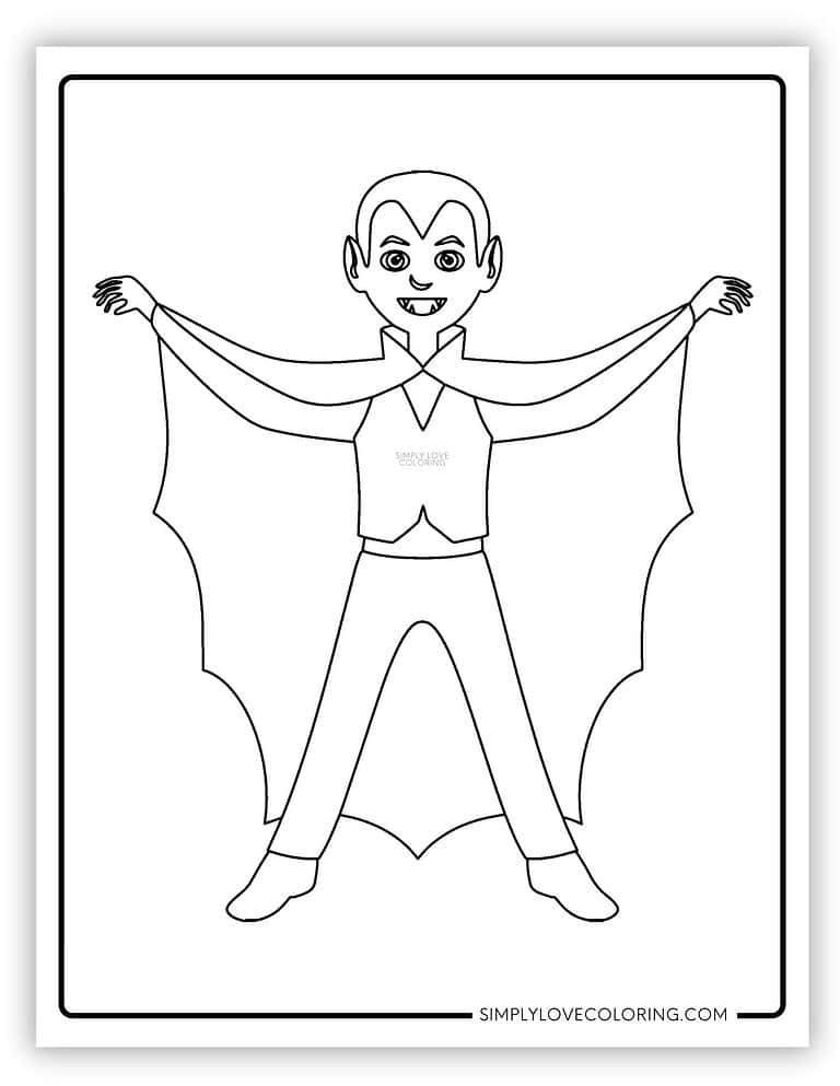 Vampire Coloring Pages (Free PDF Printables) - Simply Love Coloring