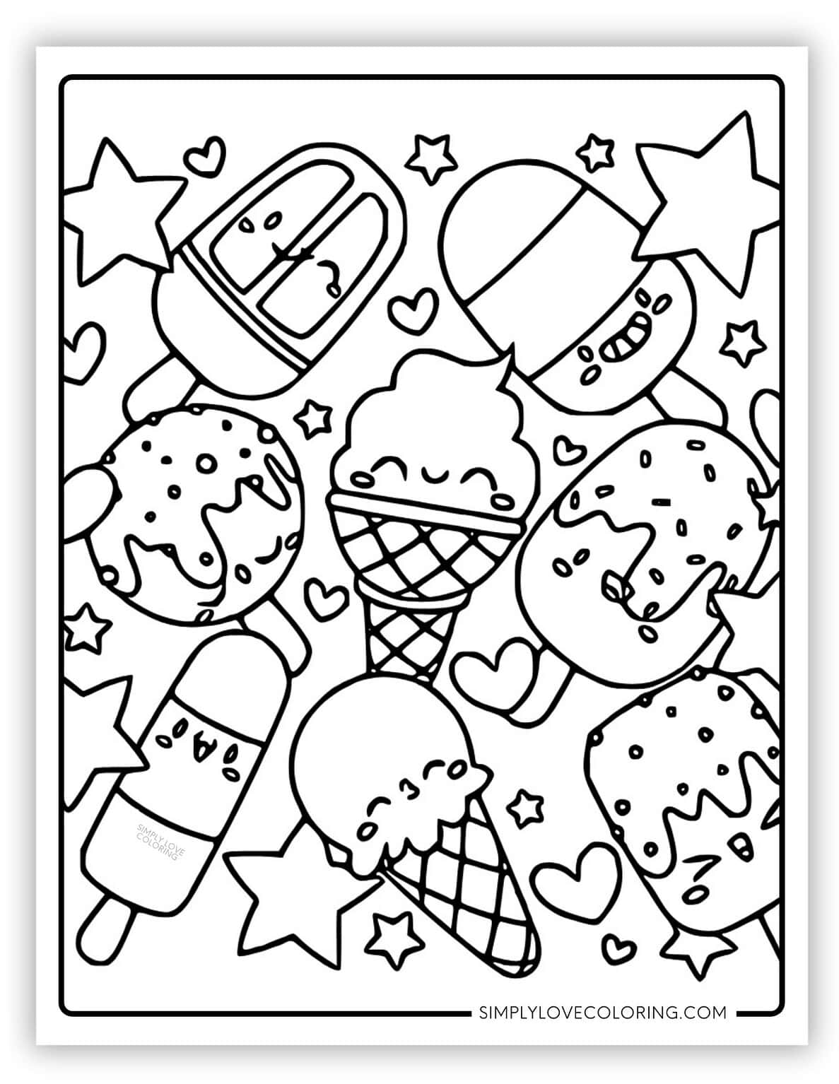 Ice Cream Coloring Pages (Free PDF Printables) - Simply Love Coloring