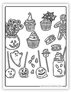 Halloween Candy Coloring Pages (Free PDF Printables) - Simply Love Coloring