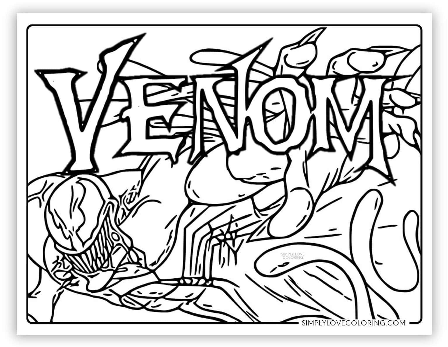 Venom Coloring Pages Vs Spiderman Carnage Printable Drawing Colouring ...