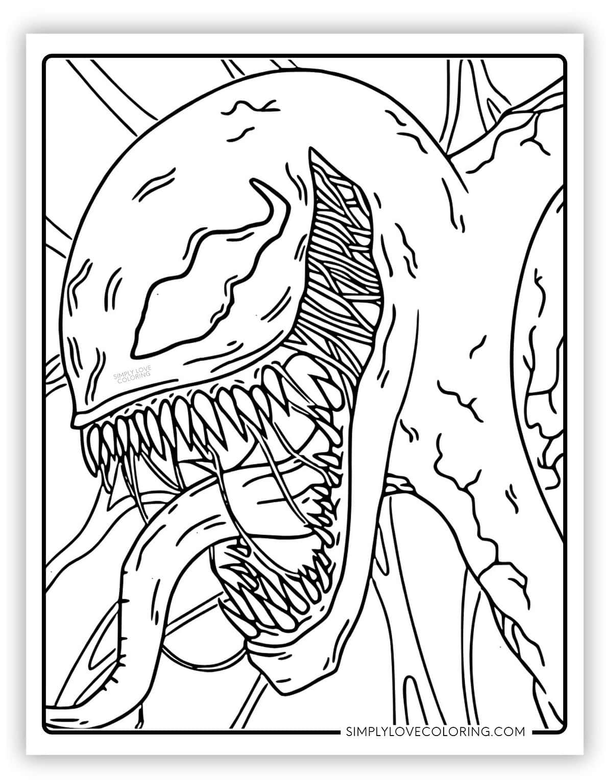 Venom Coloring Pages (Free PDF Printables) - Simply Love Coloring